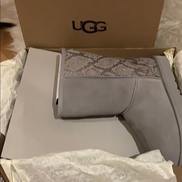 UGG | Shoes | Ugg Classic Metallic Snake Skin Boot | Poshmark
